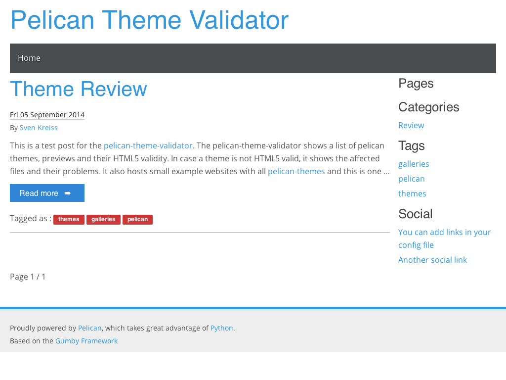 GitHub - svenkreiss/pelican-theme-validator: Automatically create git branches with the output ...